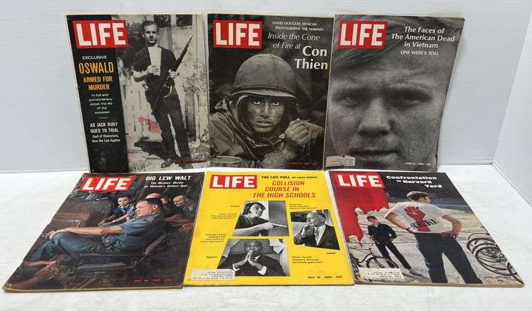 Life magazines, include: Feb 21, 1964 Oswald; Oct 27, 1967 Con Thien ...