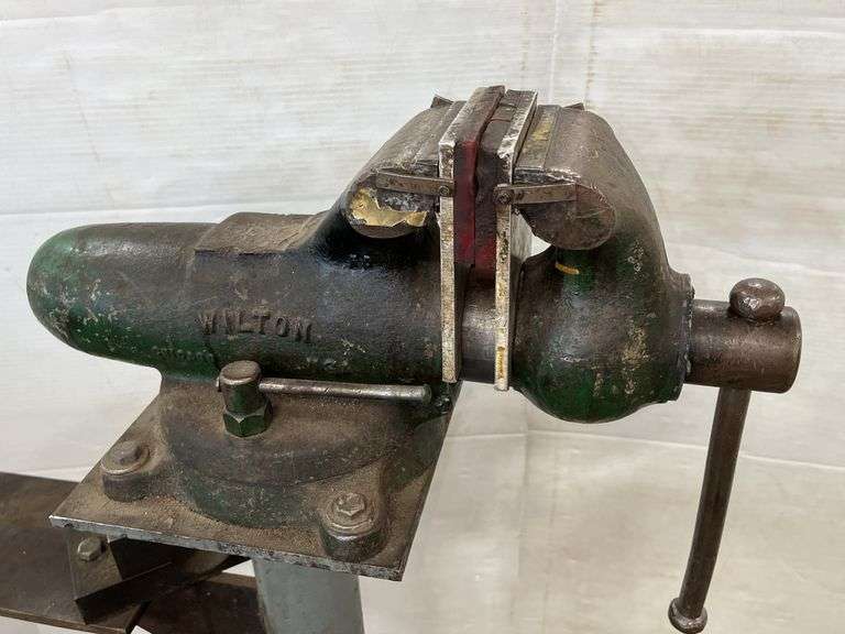 Wilton vise and stand, made in Chicago, IL, USA, vise rotates, has ...