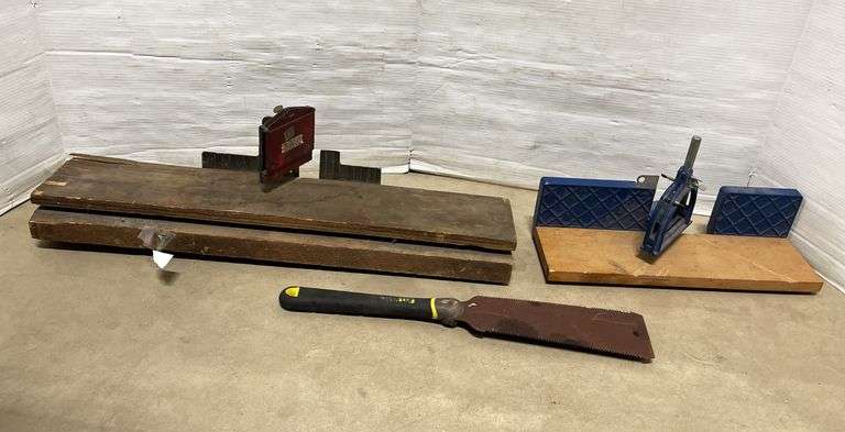 (2) Miter boxes, and (1) Saw, up to 30"W - Albrecht Auction Service