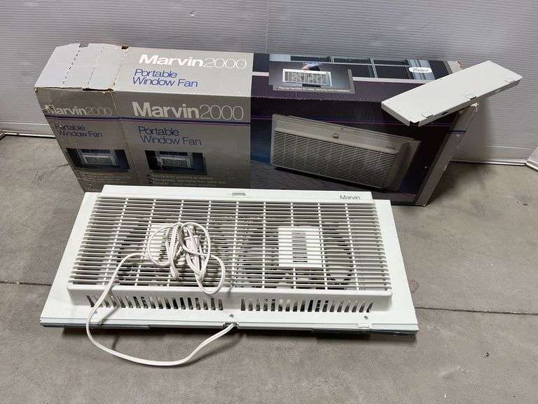 Marvin 2000 portable window fan, fits 24" to 36"W, used, works ...