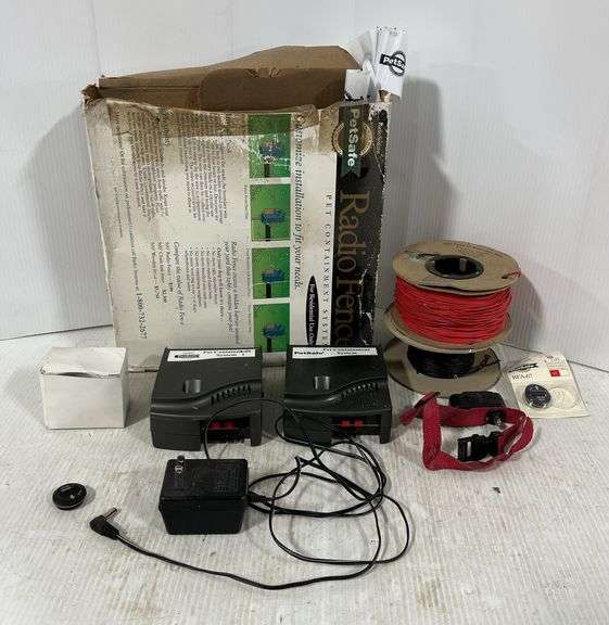 PetSafe radio fence, includes (2) Transmitters, (2) Spools of wire, and ...