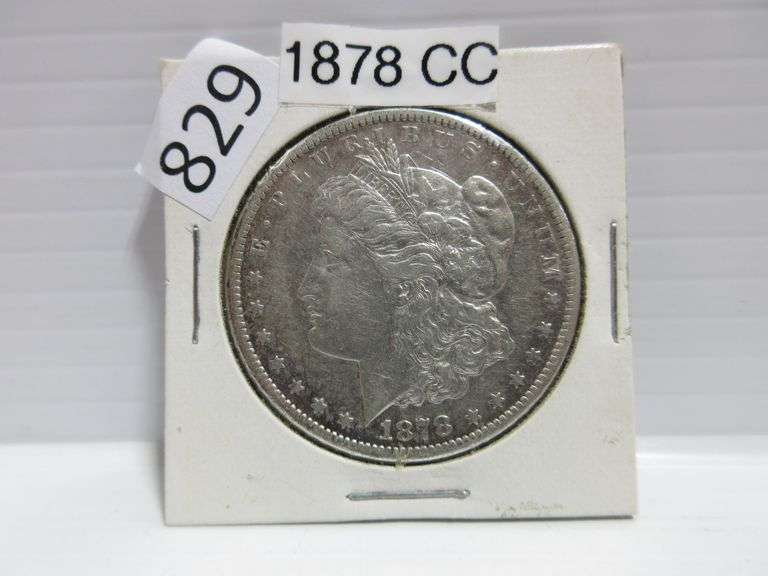 1878-CC First year silver dollar, scarce, nicely detailed, great ...