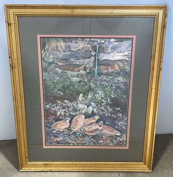Large print in a nice gold-tone colored frame, "Briar-Patch Bobwhite ...