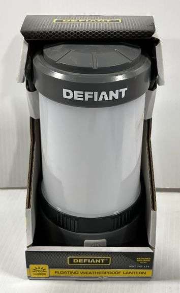 DeFiant floating weatherproof lantern with batteries, 8"H, new ...