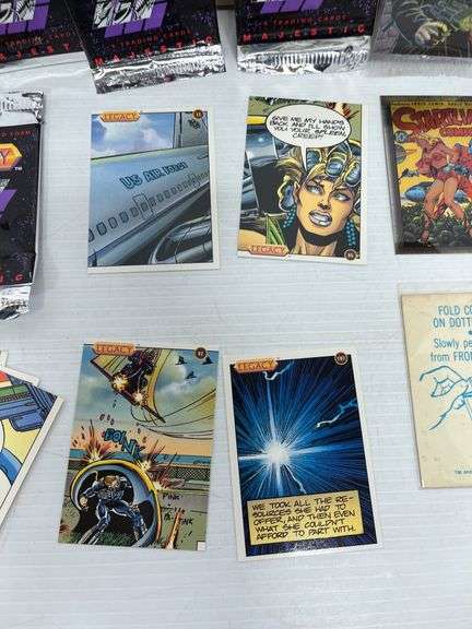 (31) Packs of Legacy trading cards, and some loose comic book cards ...