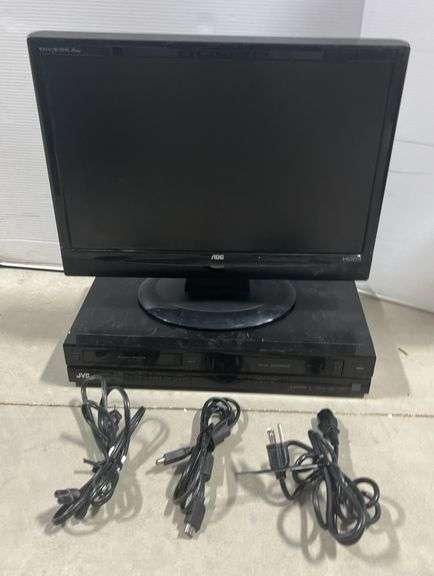 DVD/VHS player with TV set, AOC Envision series TV, works, needs remote ...