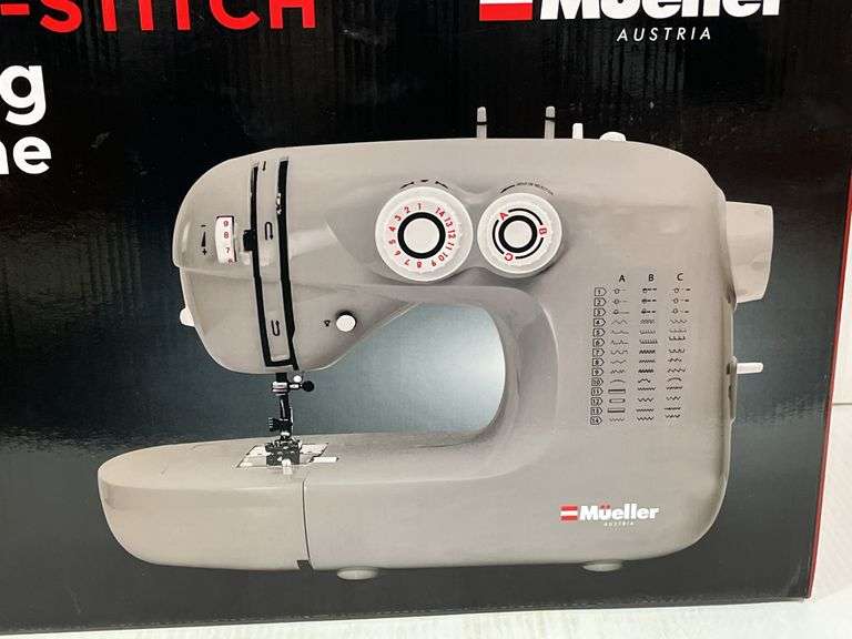Muella Ultra-Stitch sewing machine, 42 pattern stitches, box- 18"L, new ...