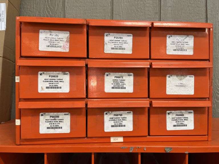 Kent automotive nut and bolt assortment bin, and 9-drawer organizer, up ...