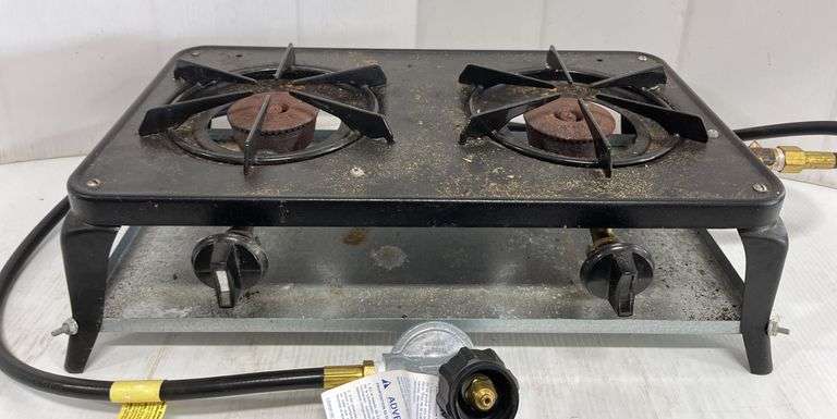 Two-burner stove top, 20"L - Albrecht Auction Service