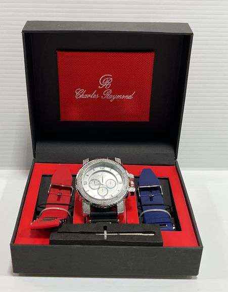 Charles Raymond watch with (2) Extra bands, new - Albrecht Auction Service