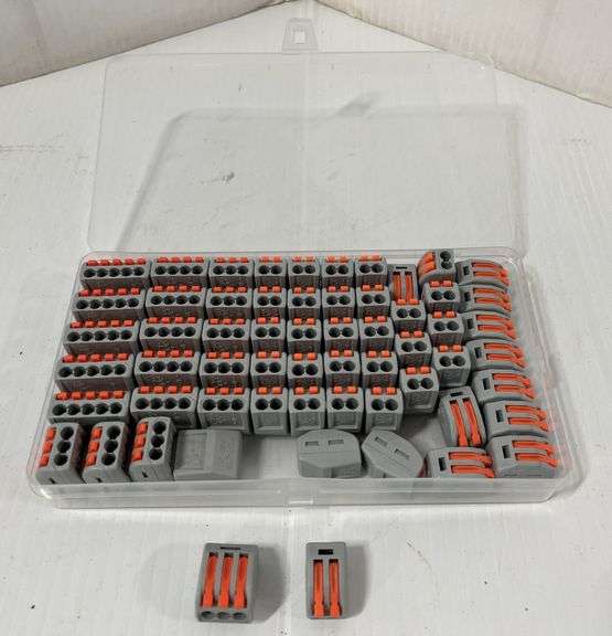60-Piece lever wire connector kit, compact splicing wire connectors ...
