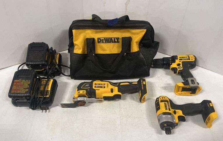 DeWALT Power Tools, include: Cordless oscillating multi-tool, Model No. DCS355; Cordless drill ...
