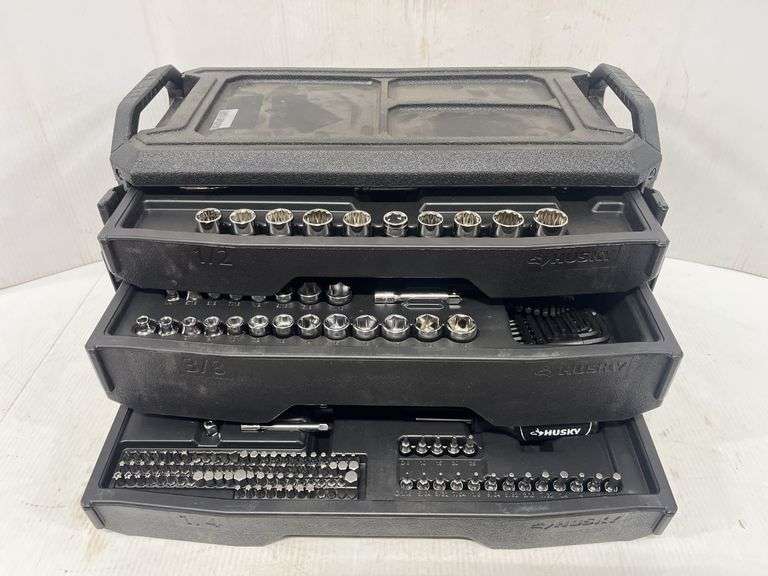Husky 270-piece mechanic's tool set, includes: 1/4", 3/8", and 1/2 ...