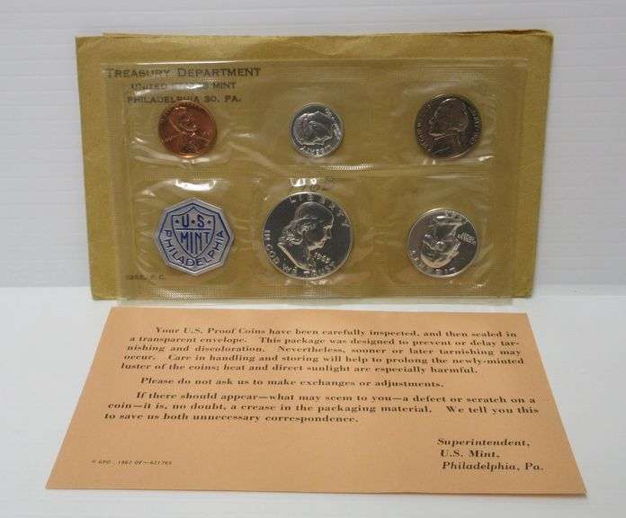 1963 Proof Set, comes in the original Government packaging - Albrecht ...