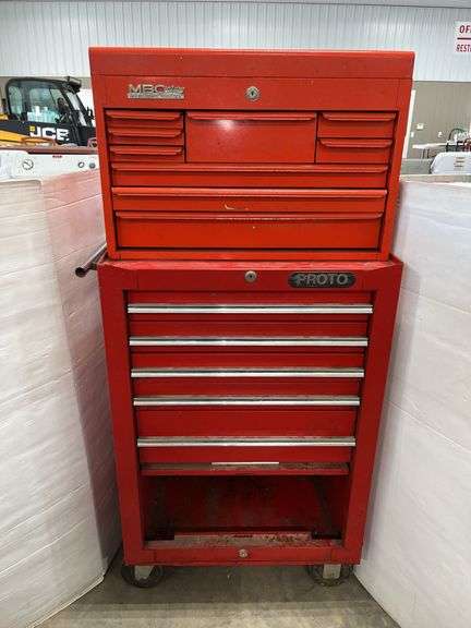 MBC Century and Proto tool boxes, 29"W x 19"D x 59"H, above average ...
