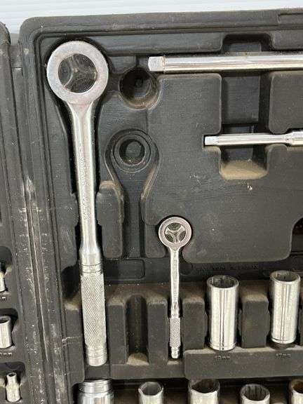Black Hawk socket set, missing 3/8" ratchet, 3- socket extensions, and ...