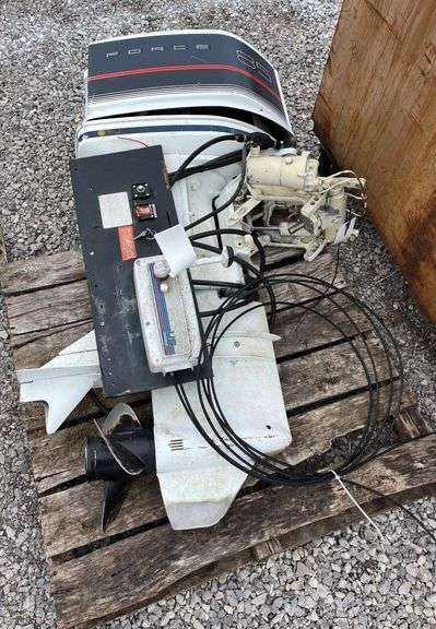 Force 85 HP boat motor with controls, ran two years ago, used ...