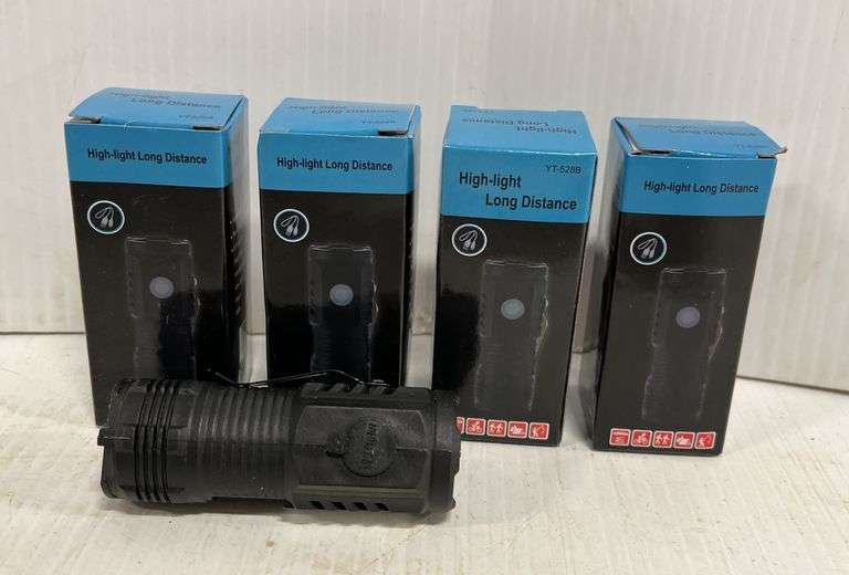 (4) Piece mini LED tactical flashlight, USB rechargeable, high power ...