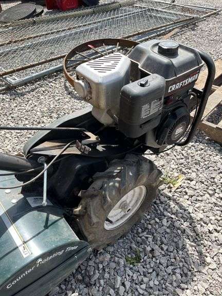 Craftsman 17" rototiller, 6 HP, reverse rotating tines, big wheels ...
