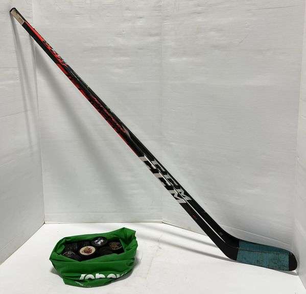 CCM Ribcor Pro 3 hockey stick, CCM FT 465 hockey stick, and Assorted UH ...