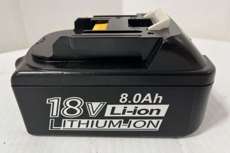 18V Lithium ion 8.0 Ah battery, imported, compatible with Makita 18 V ...