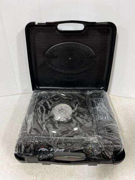 Portable cook stove, butane gas, single-burner, plastic case, 13"W, new ...