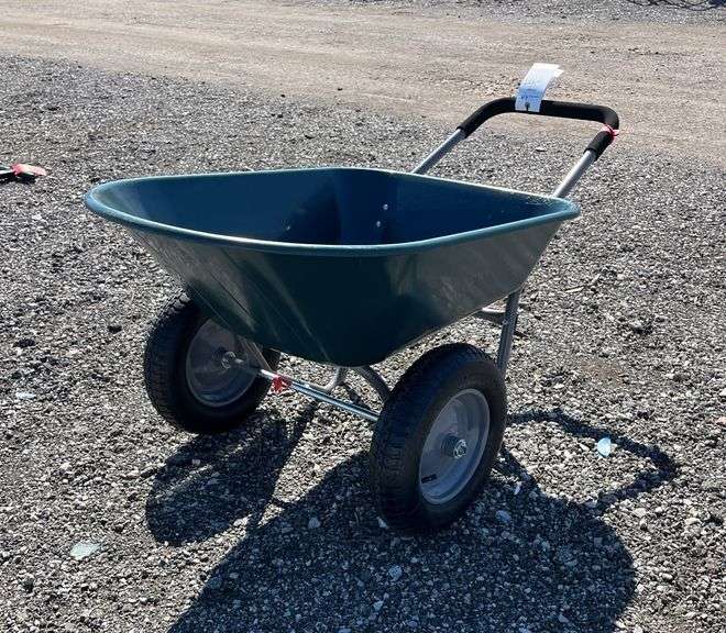 Elevon Dual-Wheel Home Garden Yard Utility Wheelbarrow Cart with Built ...
