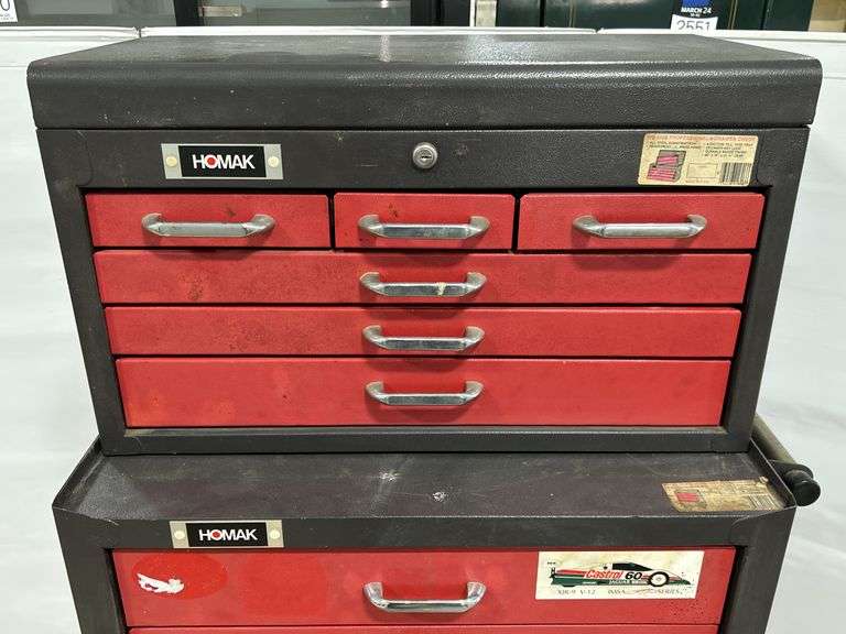 HOMAK tool box, No. 1903, Professional 3-drawer rolling cabinet, with ...