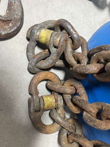 (3) Logging chains, includes: One- 3/8" 17', with scratch hook; One- 3/ ...