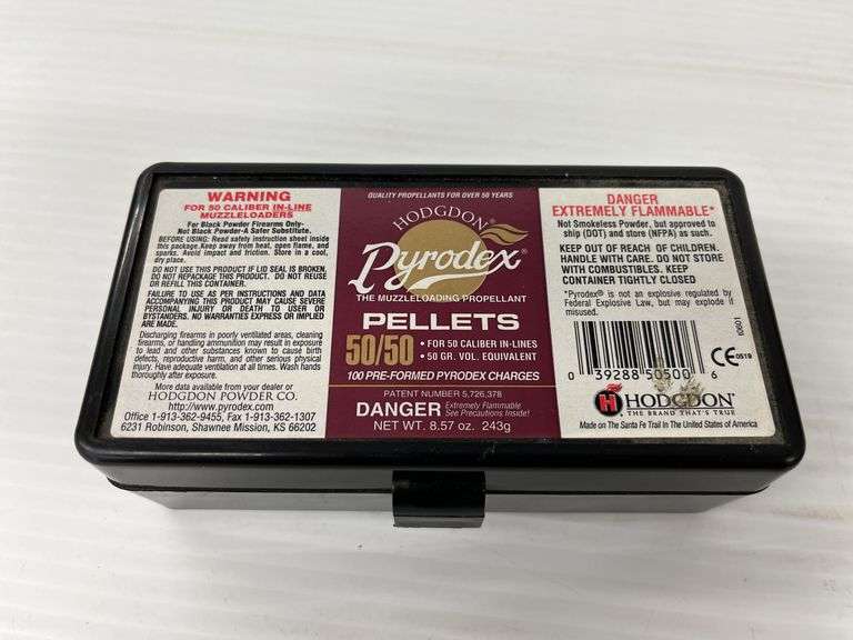 (20) Hornady .50 Cal. Sabots, and (70) Pyrodex .50 Cal. In-Line Pellets ...