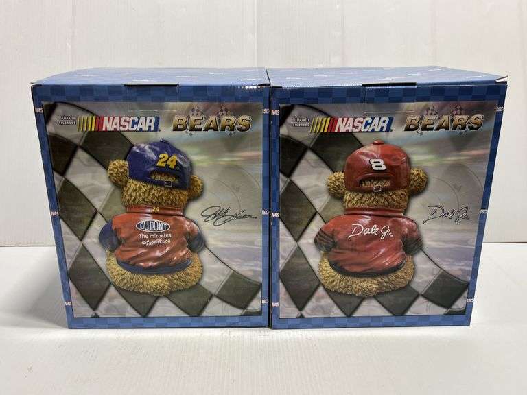 (2) Winner's Circle NASCAR collector's display bears, Dale Earnhardt ...