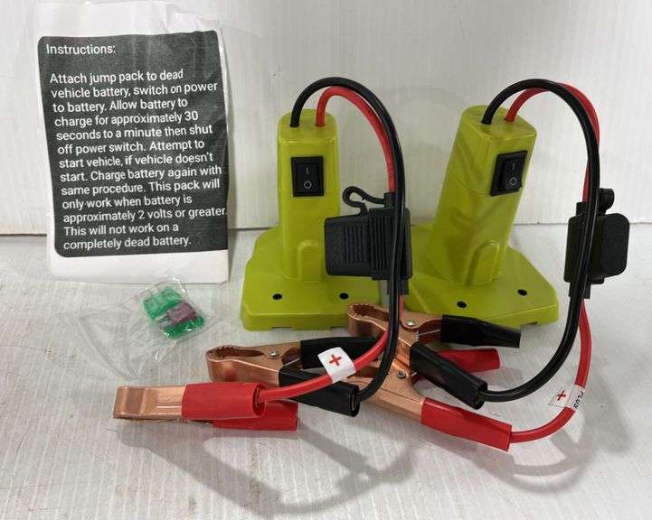 RYOBI 18V battery jump starter adapter, twin pack, great for jump ...