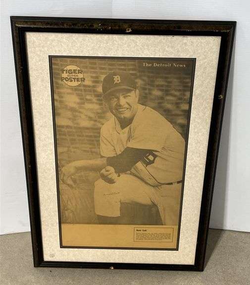 Old Norm Cash poster from the Detroit News, frame- 20" x 30" - Albrecht ...