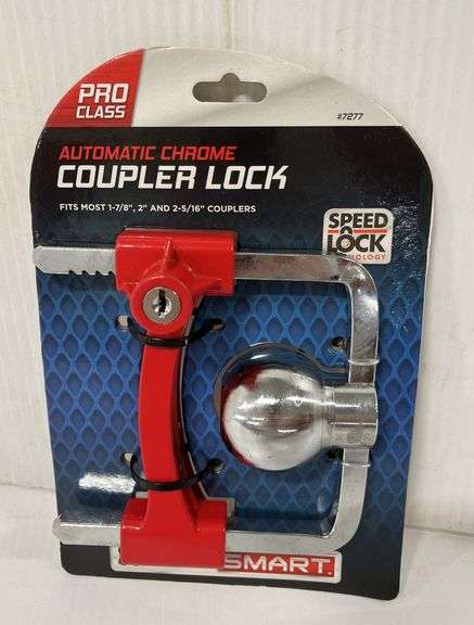 Coupler lock, fits most 1 7/8", 2", and 2 5/16" couplers, new ...