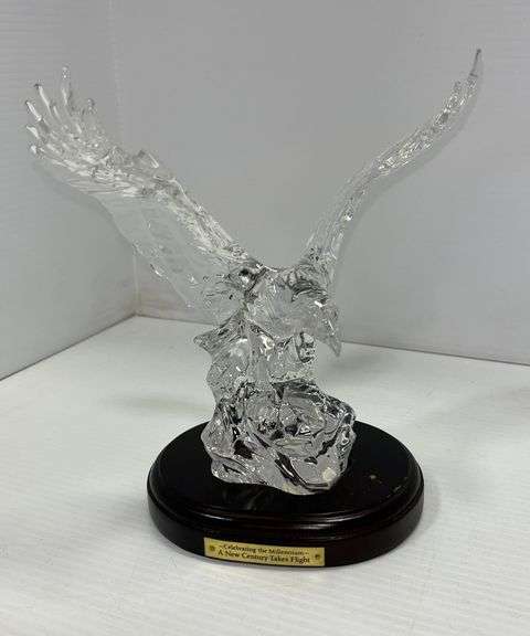 24% Lead crystal eagle figurine with base, Wonders of the Wild, like ...