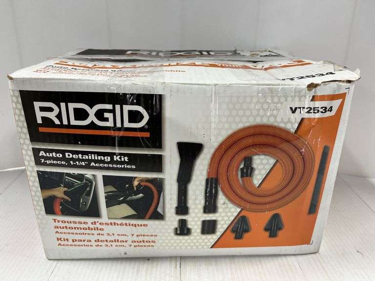 RIDGID 6-piece auto detail kit for wet/dry shop vac, includes: 1 1/4" x ...