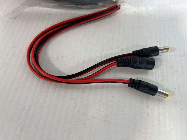 20-Pack of 12V DC connectors, 5.5 x 2.1mm, male and female, brass ...