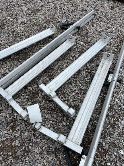 Aluminum adjustable ladder rack for truck, came off GM full size truck ...