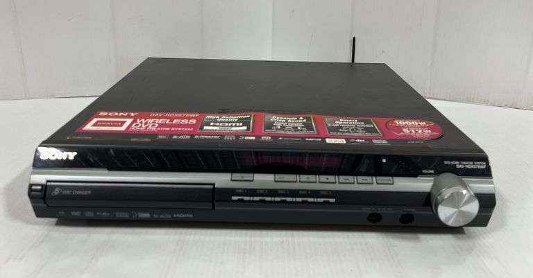 Sony wireless DVD home theatre system, model DAV-HDX576WF, 16 3/4"L ...