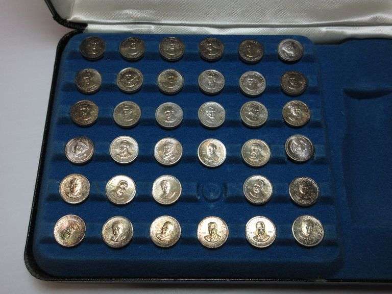 Franklin mint, Presidential Mini-Coin Set, First Edition sterling ...