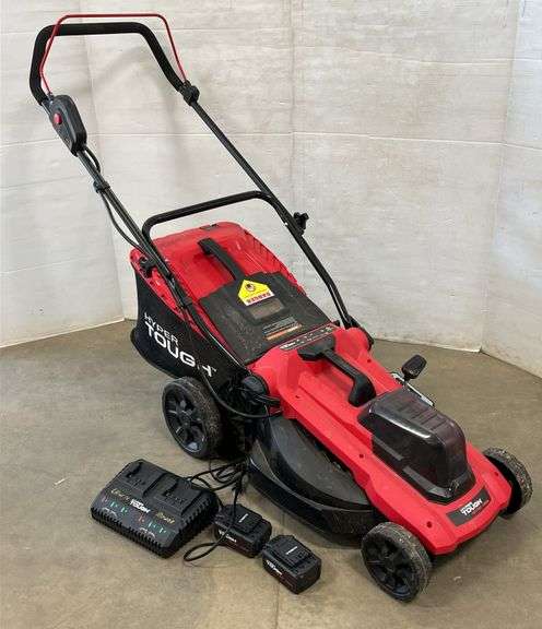 Hyper Tough 40V max battery powered lawn mower, comes with (2) 20V ...