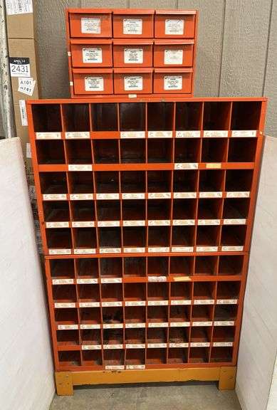 Kent automotive nut and bolt assortment bin, and 9-drawer organizer, up ...