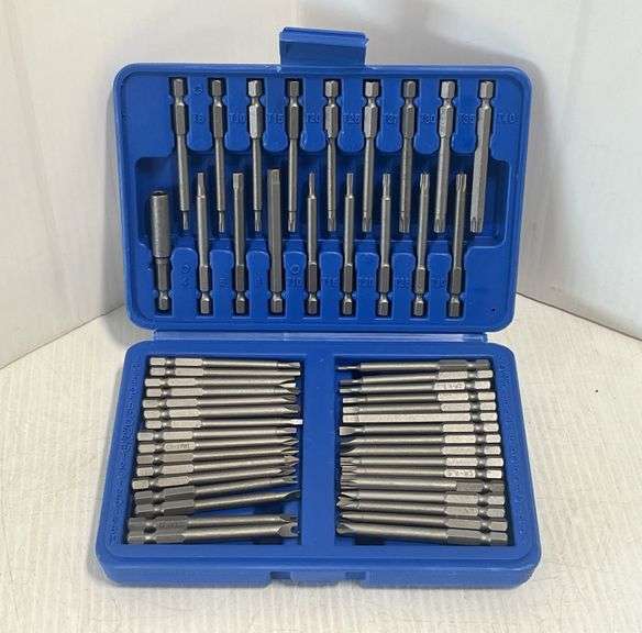 50-Piece extra long magnetic screwdriver bit set, 75mm safety bits for 1/4" screwdrivers, torx ...