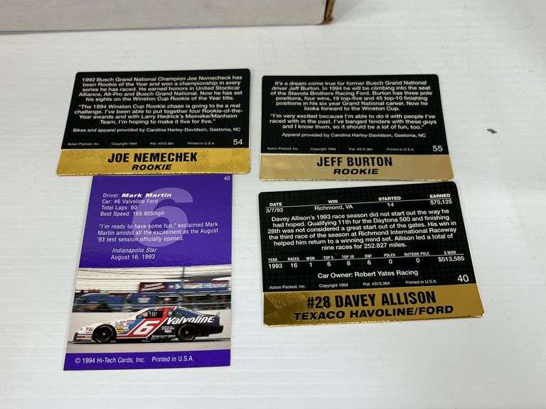 (2) Boxes of Premium high value NASCAR collector cards, approx. 10,000 ...