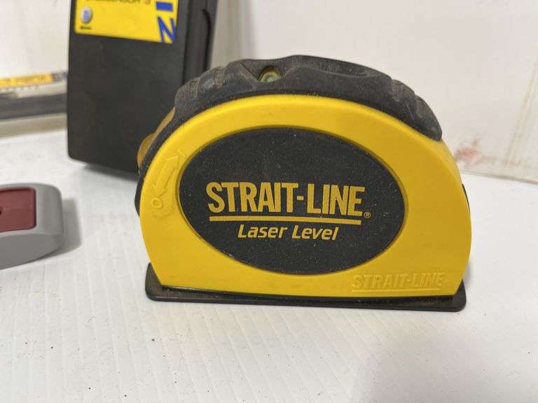 Strait-Line laser level, Zircon stud finder, Johnston level and tool, 8 ...