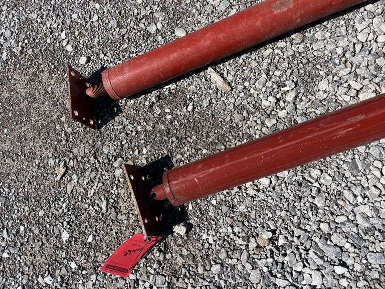 (2) Adjustable basement poles, 6"W x 8'L - Albrecht Auction Service