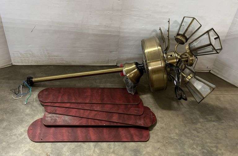 Ceiling fan with lights, works well, comes with all parts, 38"L, good ...