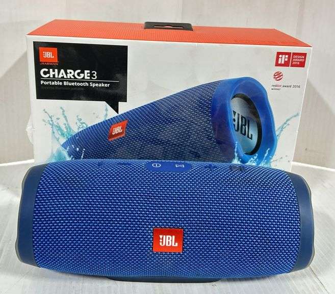 JBL Charge 3, comes with box, charging cord, and instructions, box- 9 3 ...