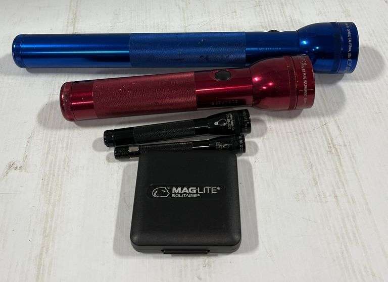 (5) Mag, flashlights, up to 15"L, excellent - Albrecht Auction Service