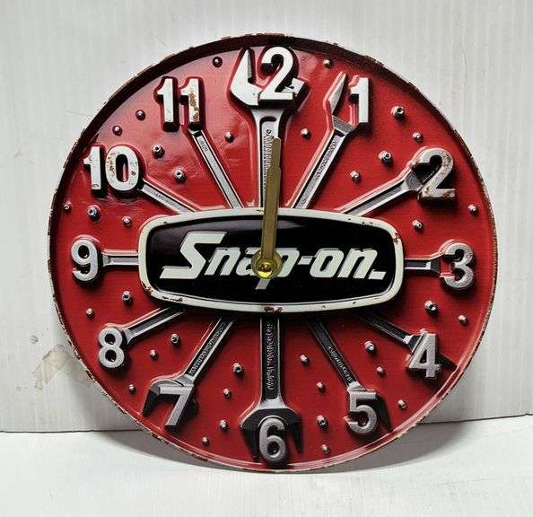 Snap-On clock, 8"Dia - Albrecht Auction Service